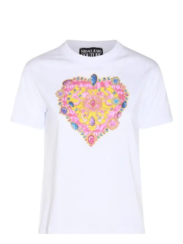 Versace Heart Couture Crewneck T-shirt - White