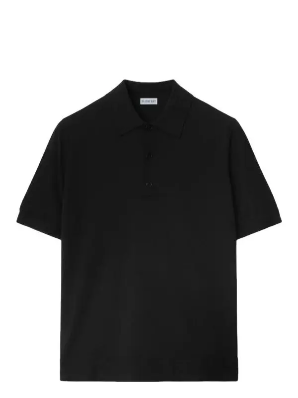 Burberry Cotton Polo Shirt - Black
