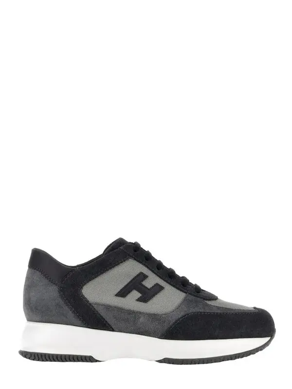 Hogan Interactive Suede Low-top Sneakers - Blue-gray