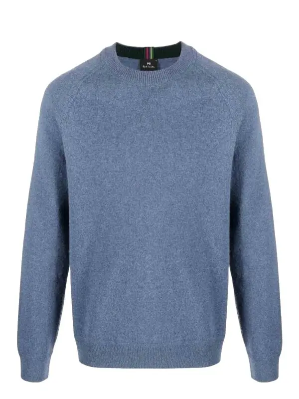 Paul Smith Crewneck Knitted Jumper - Blue