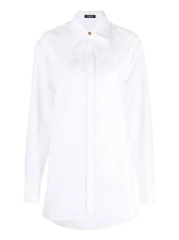 Versace Cut Out Long Sleeve Shirt - White