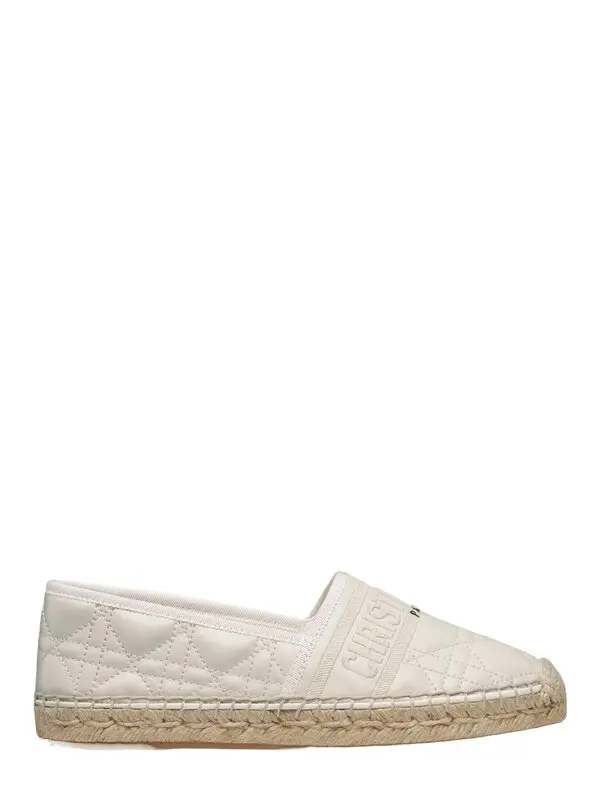 Dior Granville Espadrille With Cannage Rattan - White