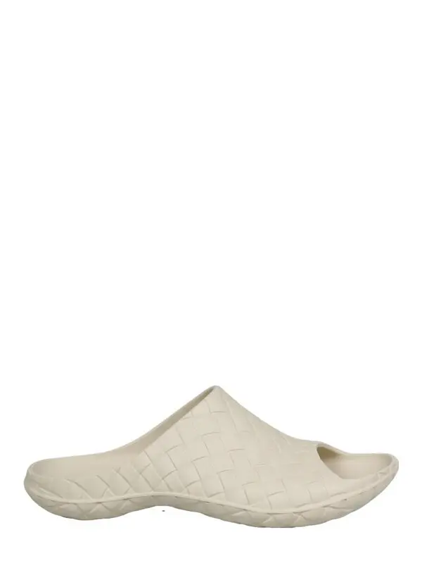 Bottega Veneta Intreccio Slip-on Slides - Sea Salt