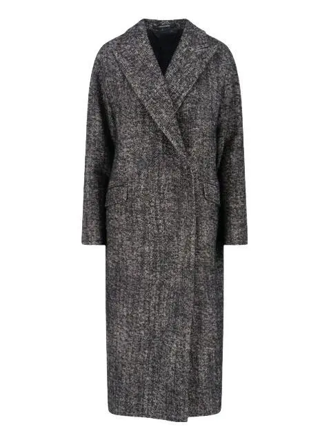 Tagliatore Double-breasted Tailored Coat - Black
