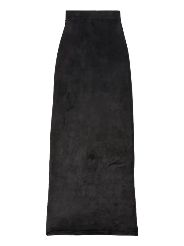 Balenciaga Velvet Maxi Skirt - Black