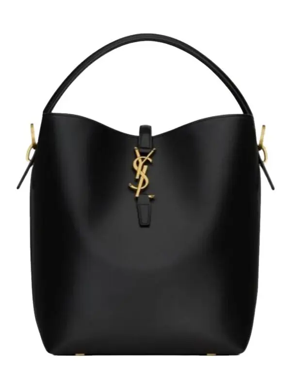 Saint Laurent Le 37 Logo Plaque Shoulder Bag - Black
