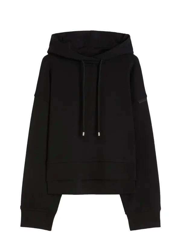 Sportmax Logo-patch Hoodie - Black
