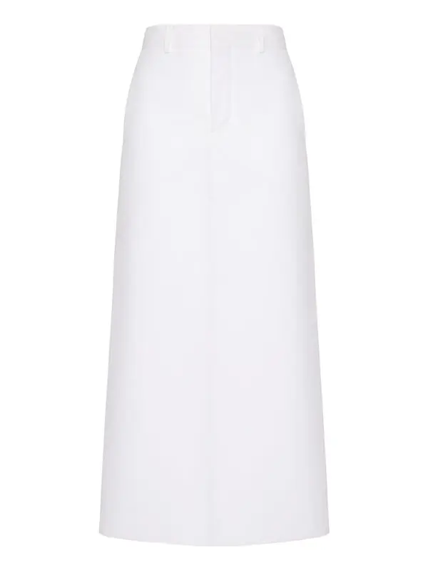 Valentino Garavani Straight Hem Midi Skirt - White