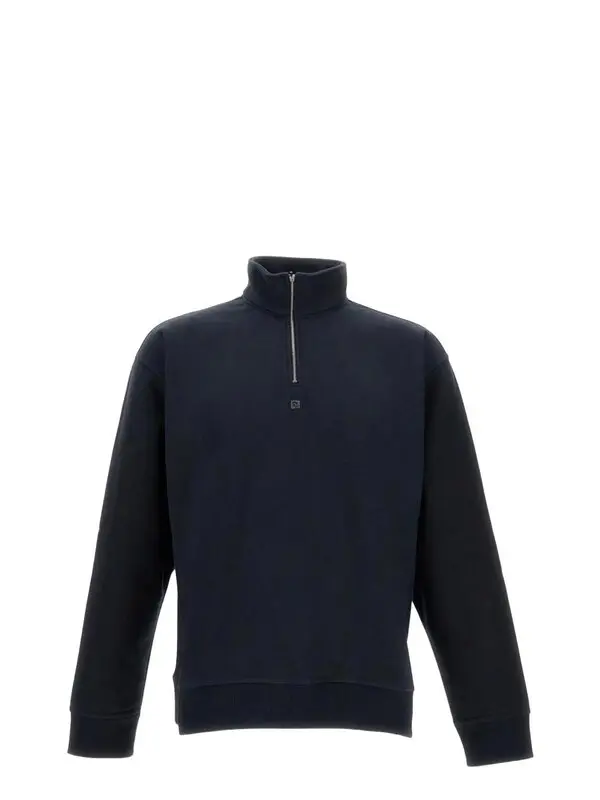 Fendi Half-zip Logo Sweatshirt - Black