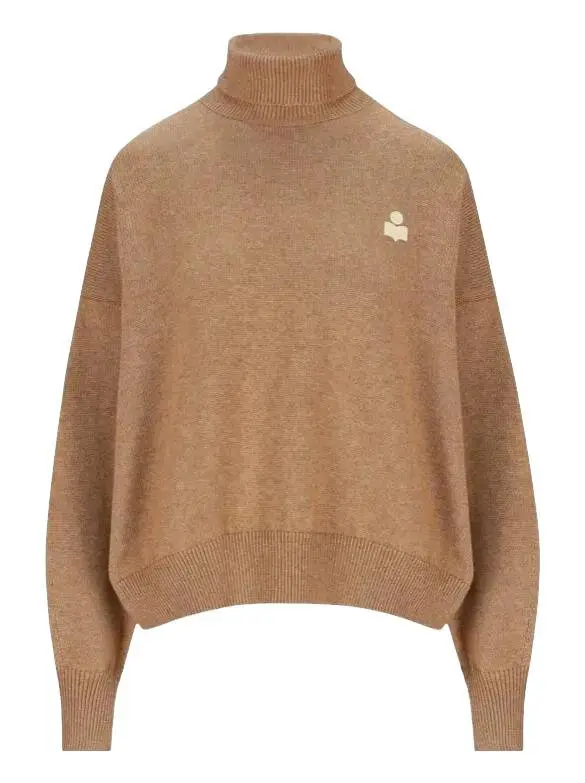 Isabel Marant Étoile Embroidered Logo Turtleneck - Brown