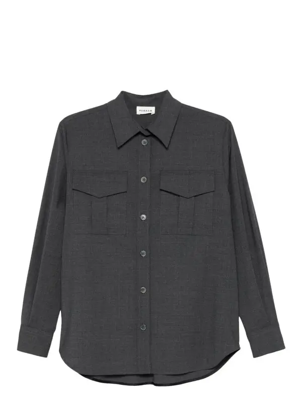 P.a.r.o.s.h Long-sleeved Shirt With Chest Pockets - Grey