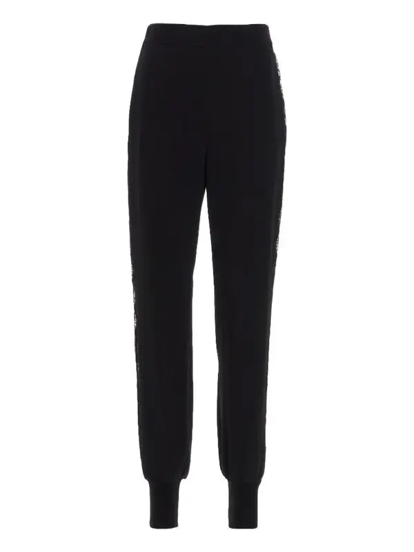 Stella McCartney Lace Trimmed Tapered Trousers - Black
