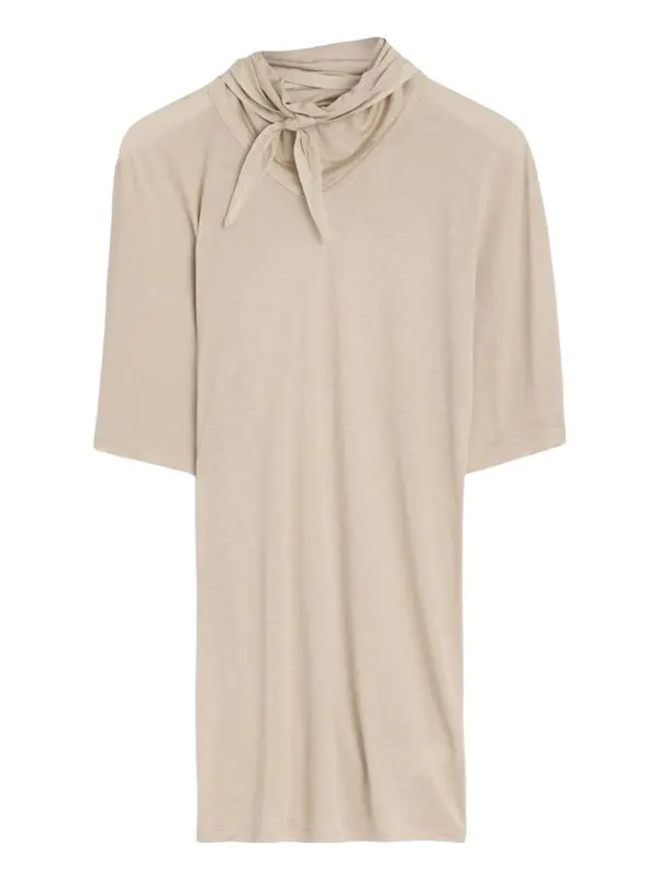 LEMAIRE Short Sleeve Scarf Blouse - Blush