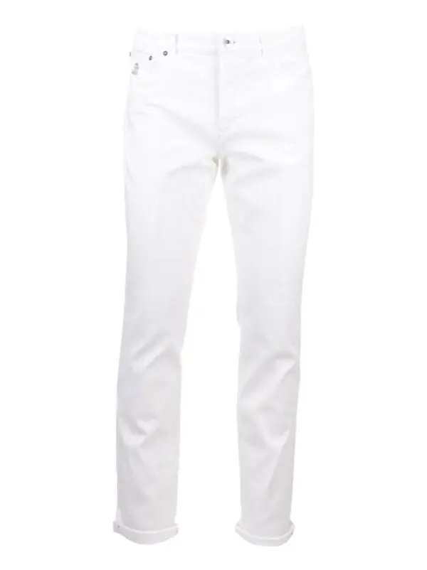 Brunello Cucinelli Straight-leg Jeans - White