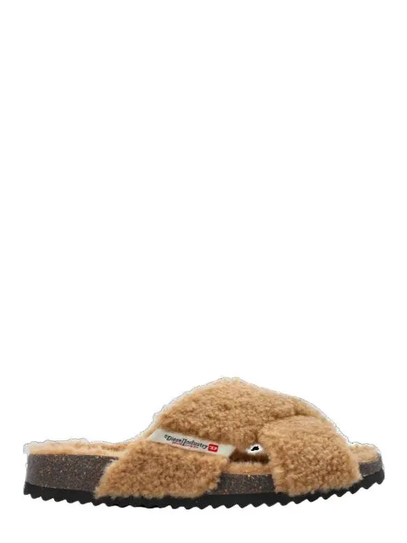 DIESEL® D-woodstock Crossover Strap Sandals - Brown