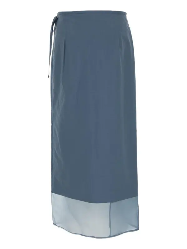 Brunello Cucinelli Layered Midi Skirt - Blue