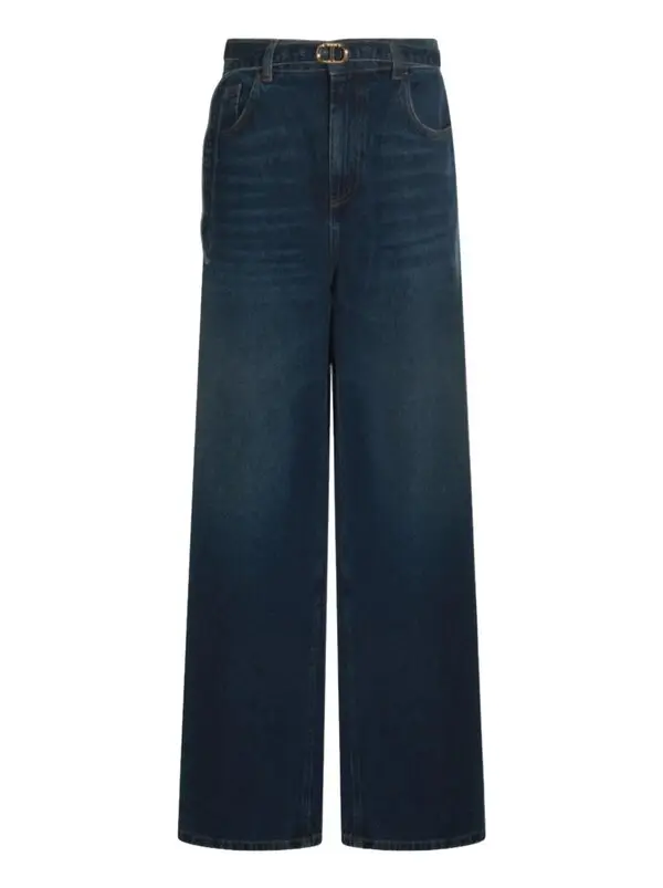 TWINSET Logo Patch Jeans - Black