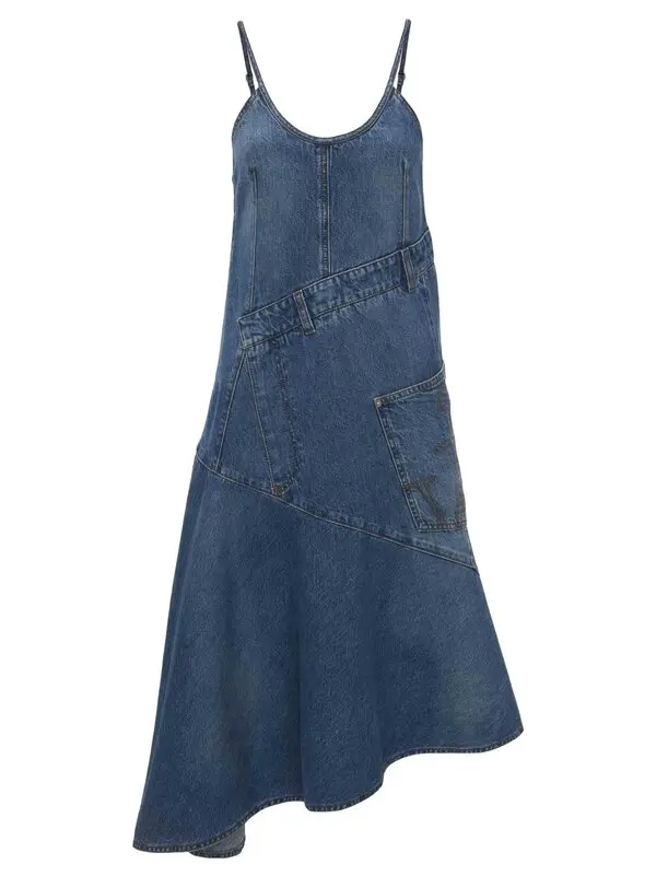 J.W.ANDERSON Jw Anderson Twisted Denim Dress - Blue