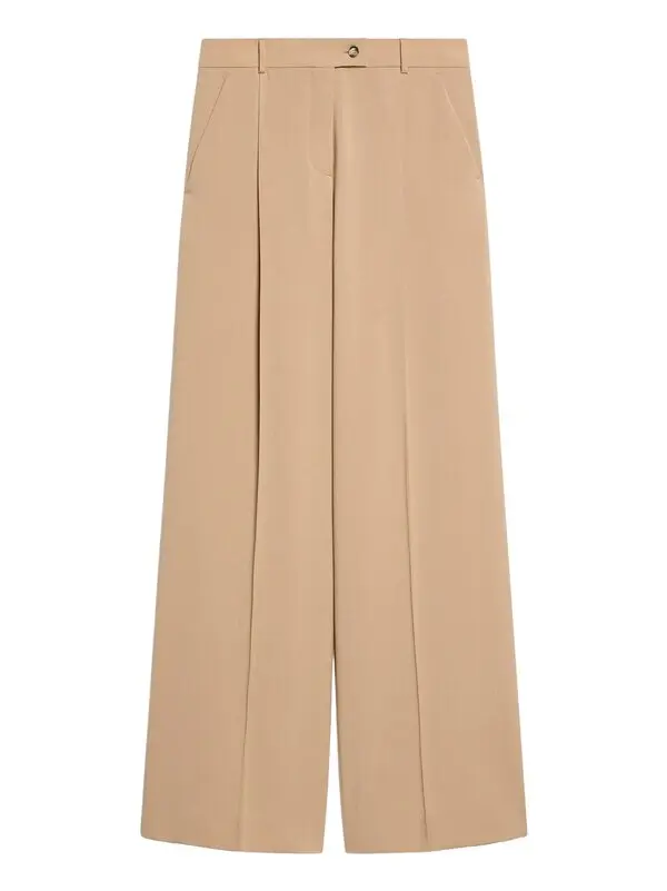 Sportmax Button Detailed Wide Leg Pants - Beige