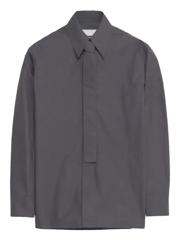 JIL SANDER Tie Detailed Shirt - Black