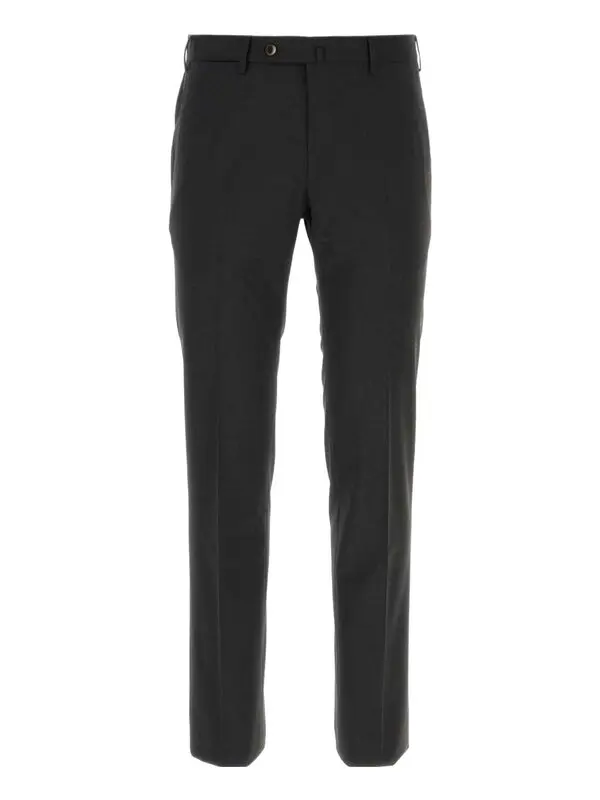 PT TORINO Straight Leg Tailored Trousers - Black