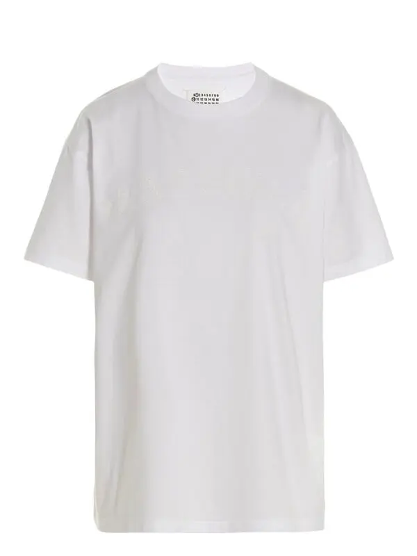 MAISON MARGIELA Logo Detailed Crewneck T-shirt - White