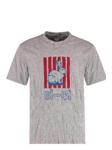 Bottega Veneta Crushed Printed Jersey T-shirt - Light Gray