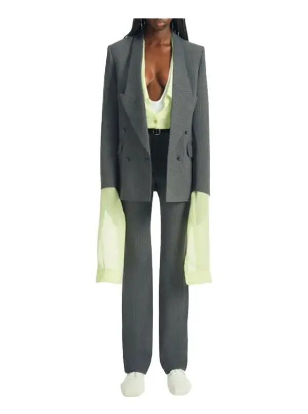 Coperni Pinstriped Double-breasted Blazer - Black