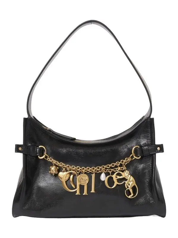 Chloé Charms Detailed Hobo Bag - Black
