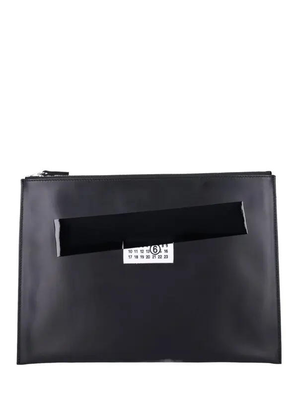 MAISON MARGIELA Logo Patch Pouch Bag - Black