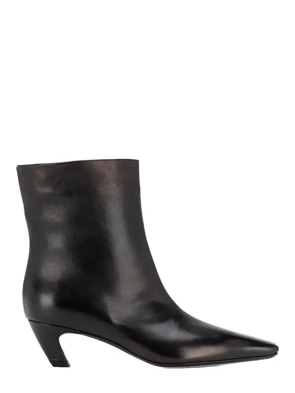 Khaite Square-toed Ankle Boots - Black