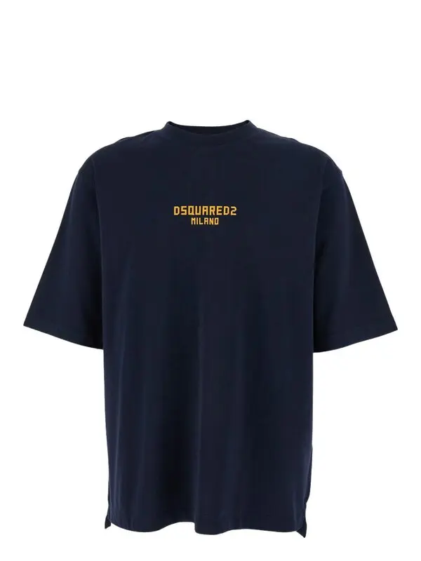 Dsquared2 Logo Printed Crewneck T-shirt - Black