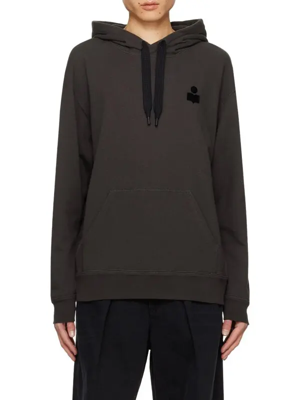Isabel Marant Étoile Logo-appliqué Drawstring Hoodie - Black