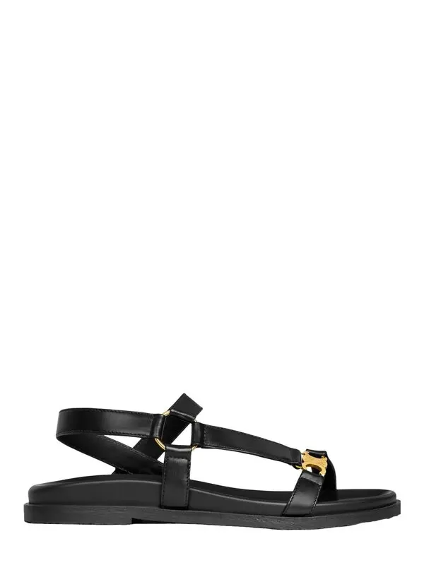 Celine Maud Sandal With Triomphe In Calfskin - Black