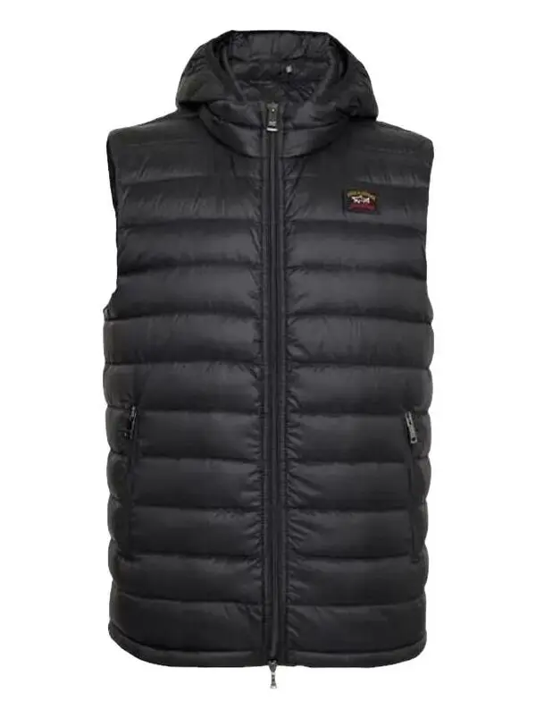 PAUL  SHARK Paul & Shark Ultralight Quilted Gilet With Hood - Black