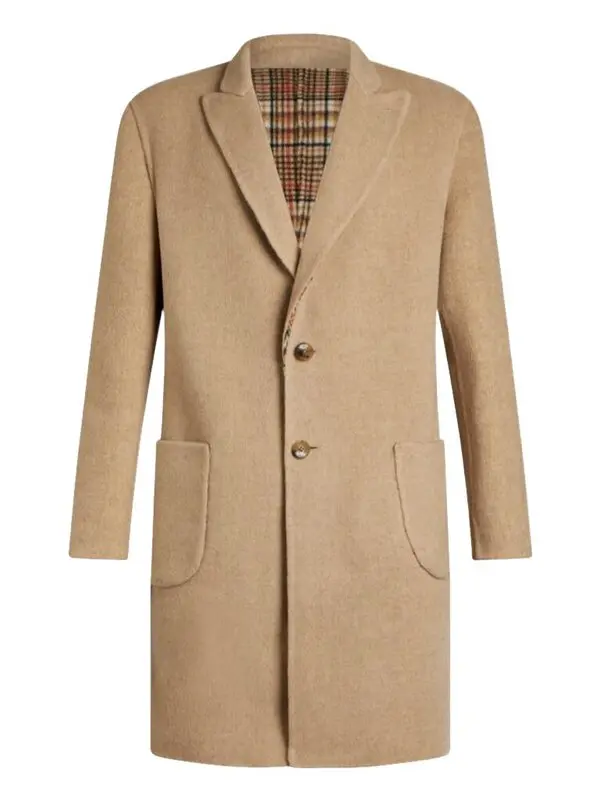 Etro Single-breasted Reversible Coat - Light Brown