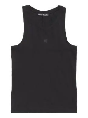 Acne Studios Logo Patch Jersey Tank Top - Black