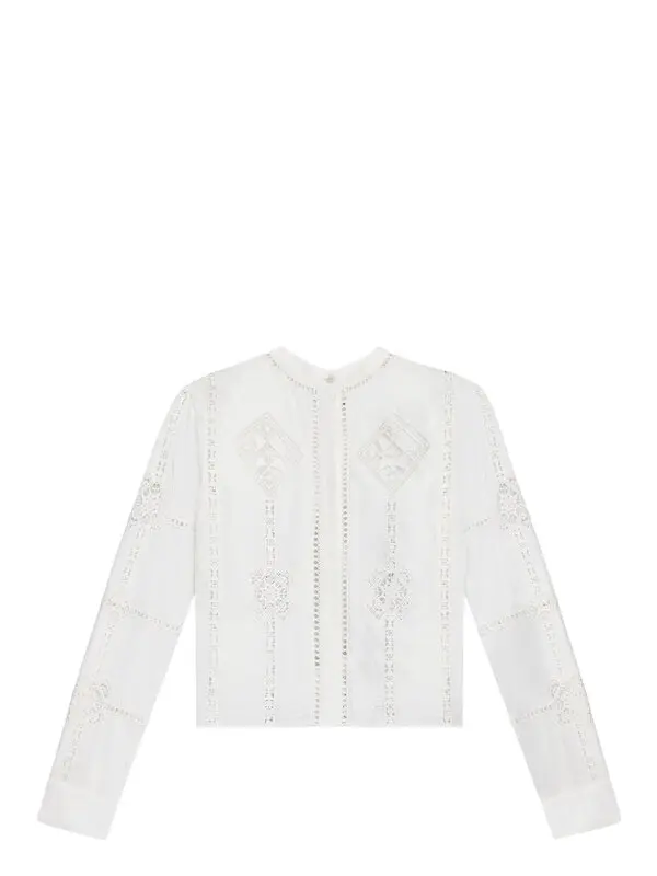 Isabel Marant Étoile Serena Embroidered Cotton Poplin Shirt - White