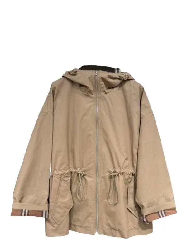 Burberry Hooded Drawstring Jacket - Brown