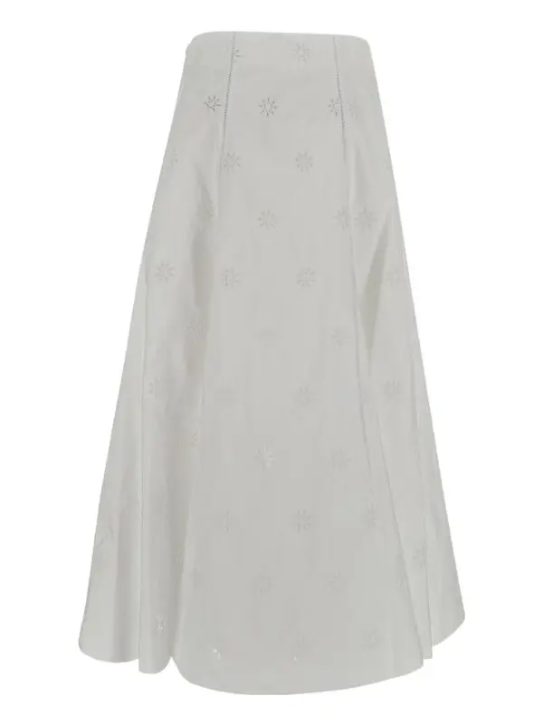 Chloé Flared Midi Skirt - Gray