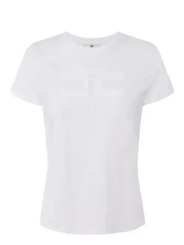 Elisabetta Franchi Jersey T-shirt With Crew Neck And Short Sleeves - White