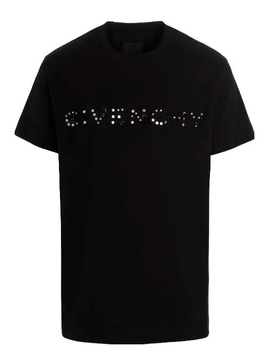 Givenchy Logo Studded Crewneck T-shirt - Black