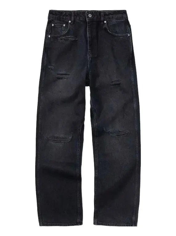 REPRESENT Denim Jeans With Shredded Details - Black