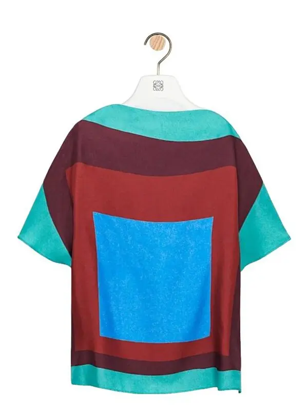 Loewe Geometric Print Silk Twill Top - Multi-color