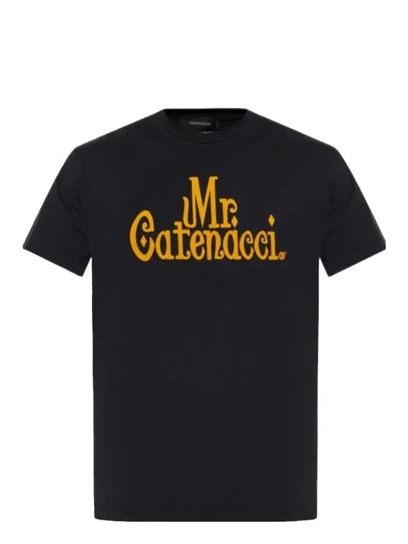 Dsquared2 Mr. Catenacci Printed Crewneck T-shirt - Black