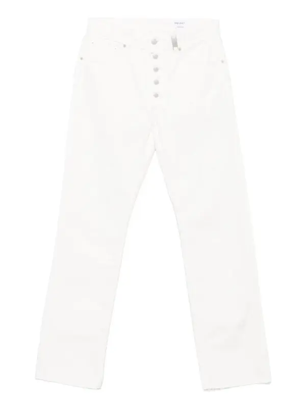 Alexander McQueen Straight-leg Frayed-edge Jeans - White