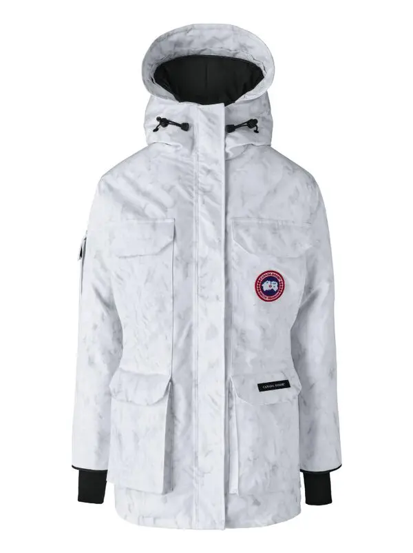 Canada Goose Hooded Parka Down Jacket - White