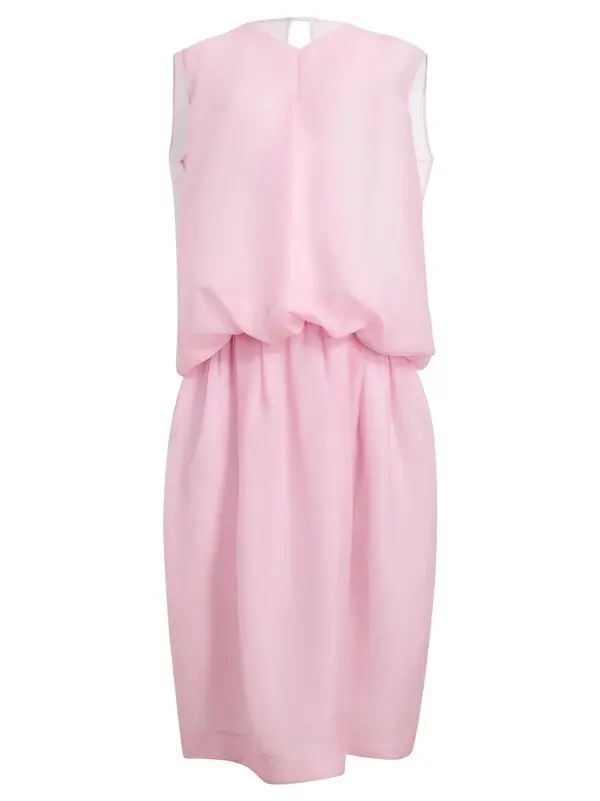 Khaite Peony" Washed Organza Blouson Dress - Pink