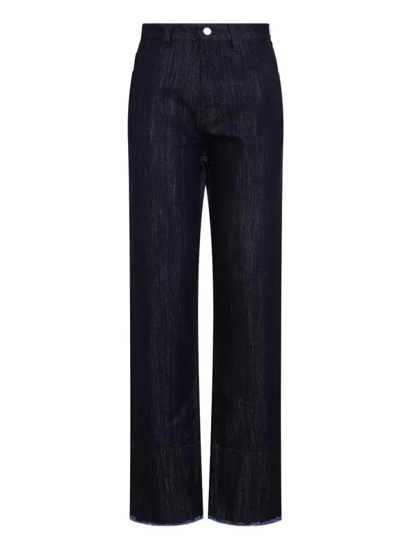 Victoria Beckham Lurex High-rise Wide-leg Jeans - Black