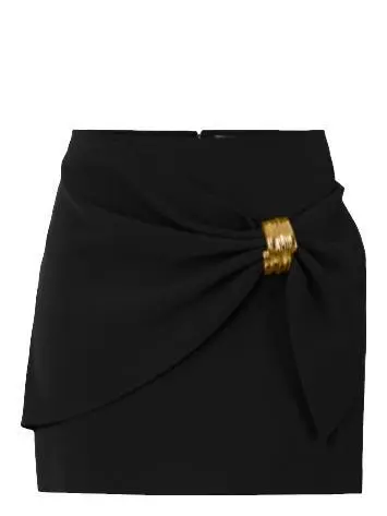 Elisabetta Franchi Gathered Detail Mini Skirt - Black